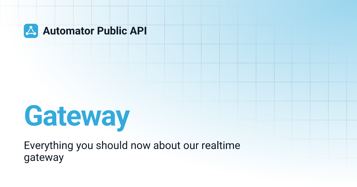 Gateway | Automator Public API